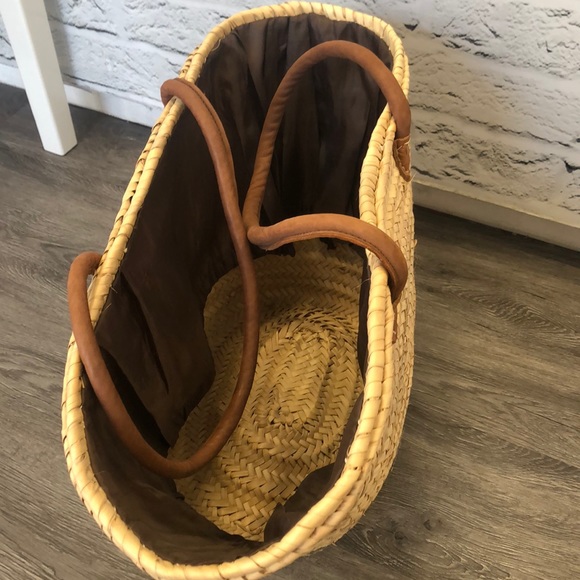 Bags | Peace Sign Turquoise Straw Beach Tote | Poshmark